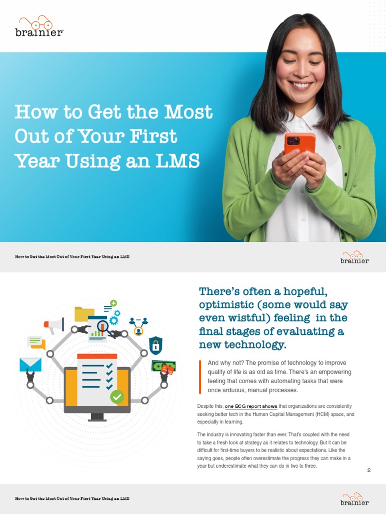 Brainier How To Get The Most Out of Your First Year Using An LMS | PDF