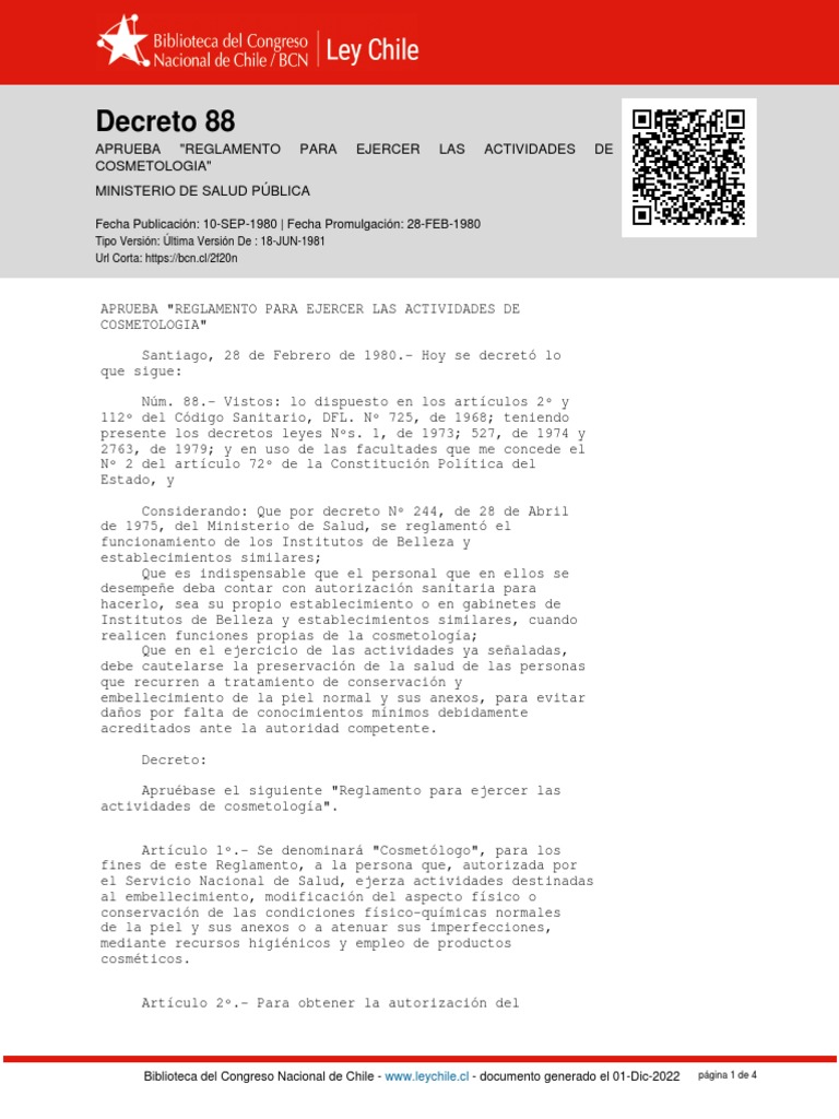 DTO-88_10-SEP-1980 COSMETOLOGIA | PDF