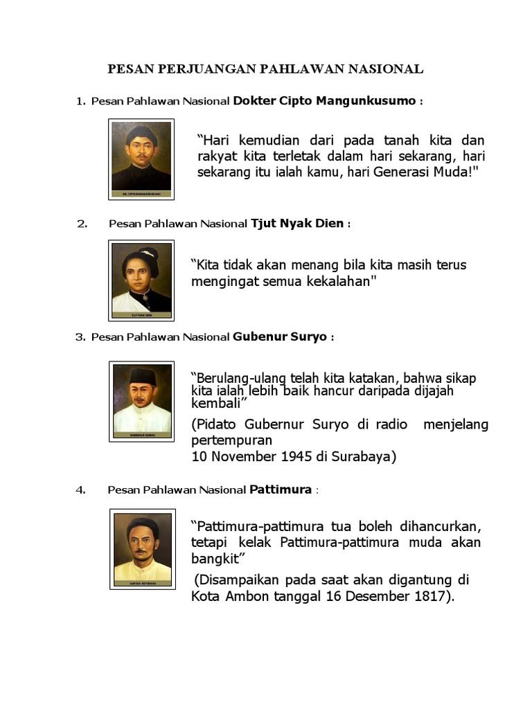 Pesan-Pesan Pahlawan | PDF | Olahraga & Rekreasi | Sejarah