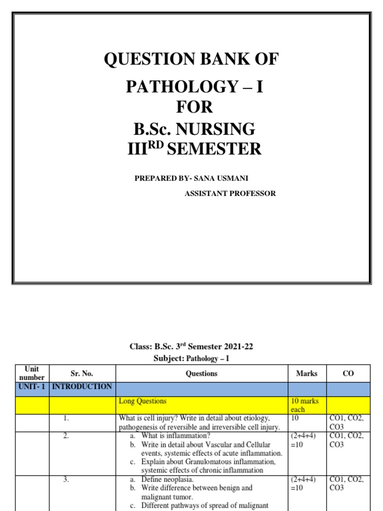 Pathology Question Bank | Download Free PDF | Healing | White Blood Cell