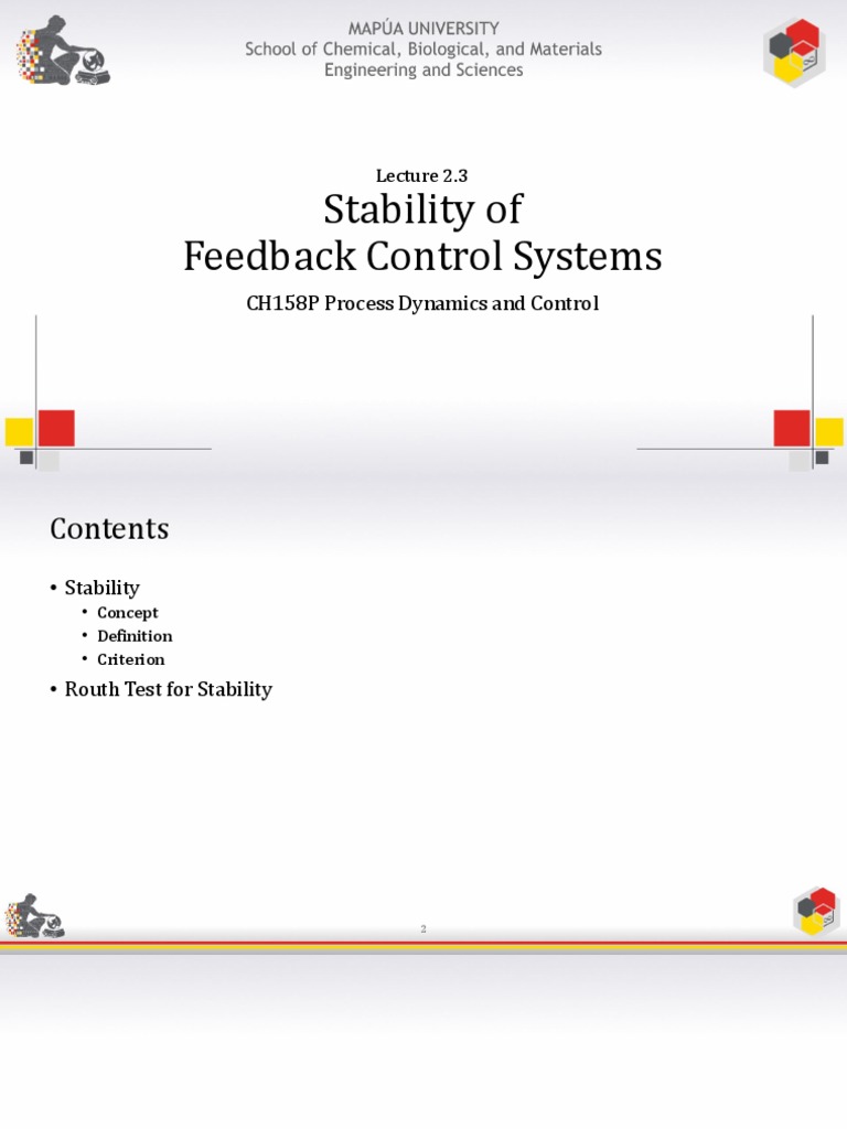 2.3 Stability of Feedback Control Systems | PDF | Stability Theory | Complex Number