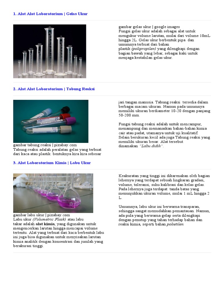 20 Alat Laboratorium Beserta Fungsinya | PDF