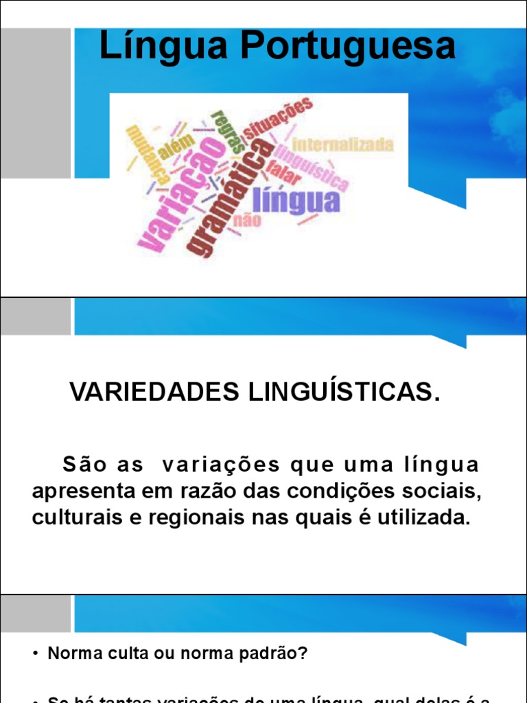Variação linguistica | PDF | Dialeto | Linguística