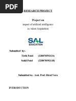 IIMA Final Project Report | PDF | Talent Management | Employee Retention