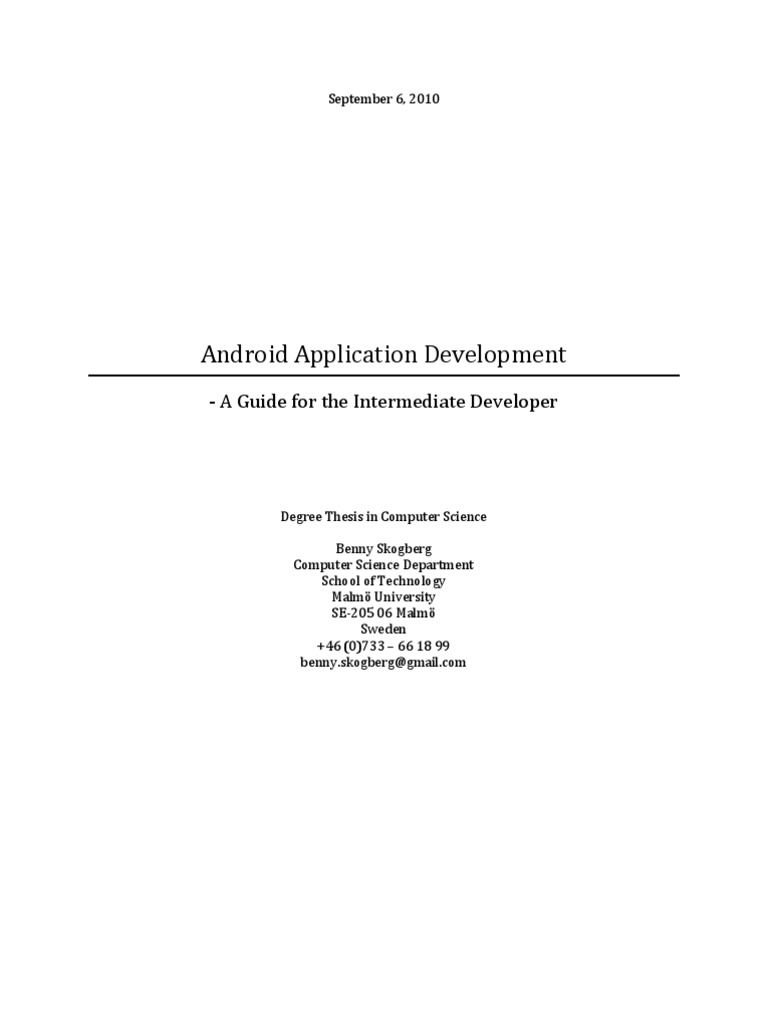Android Application Development Pdf Eclipse Software Android Operating System