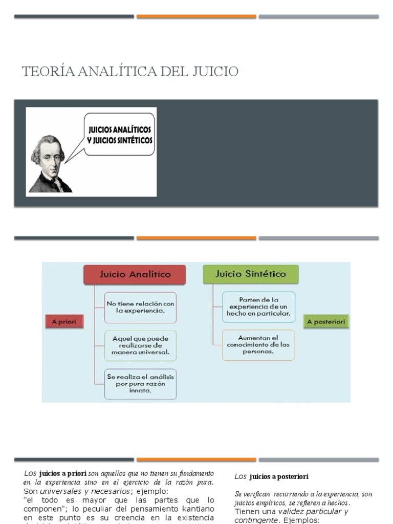 Teoría Analítica Del Juicio | PDF | A priori y a posteriori | Lógica