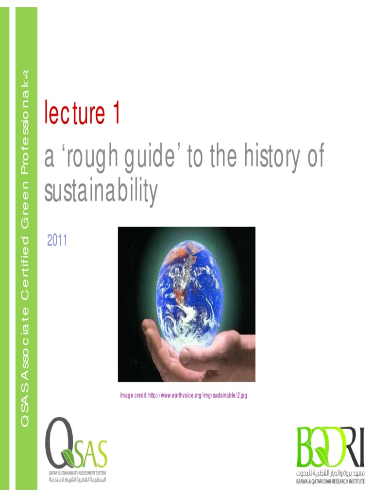 Associate QSAS CGP Master Class - Lecture 1 - Sustainability | PDF | Kyoto Protocol | Sustainability