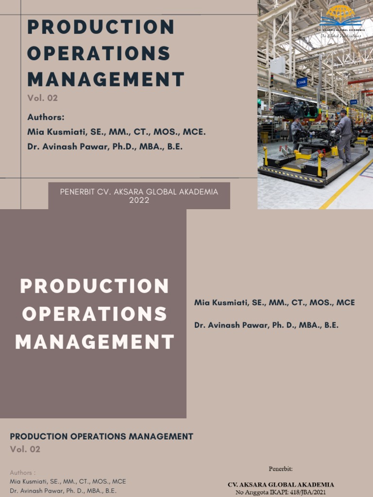 Ebook Production Operations Management (Vol. 02) Oktober 2022 | PDF