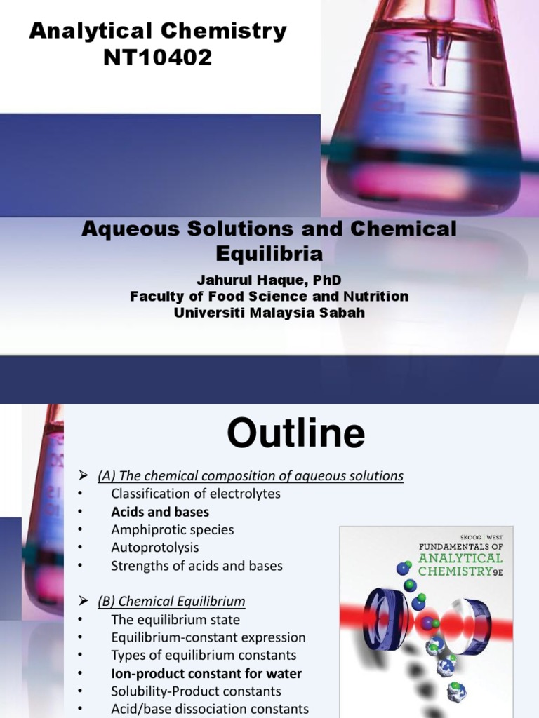 Aqueous solution and Chemical equilibria | PDF