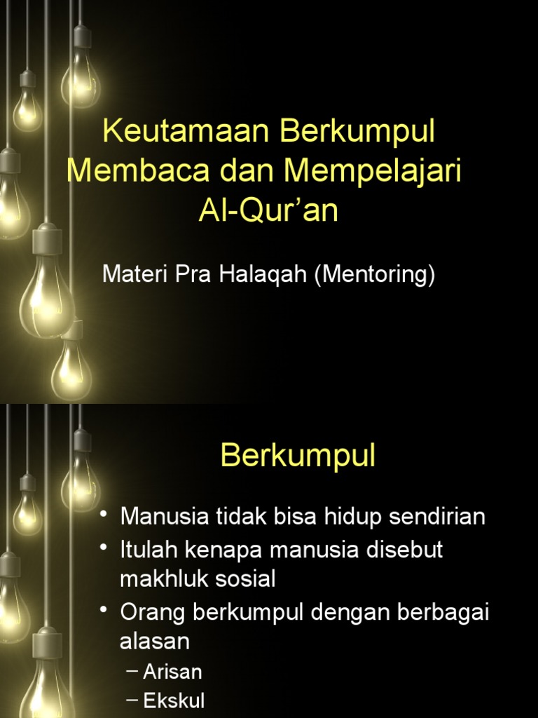 Keutamaan Berkumpul Membaca Dan Mempelajari Al-Qur'an | PDF