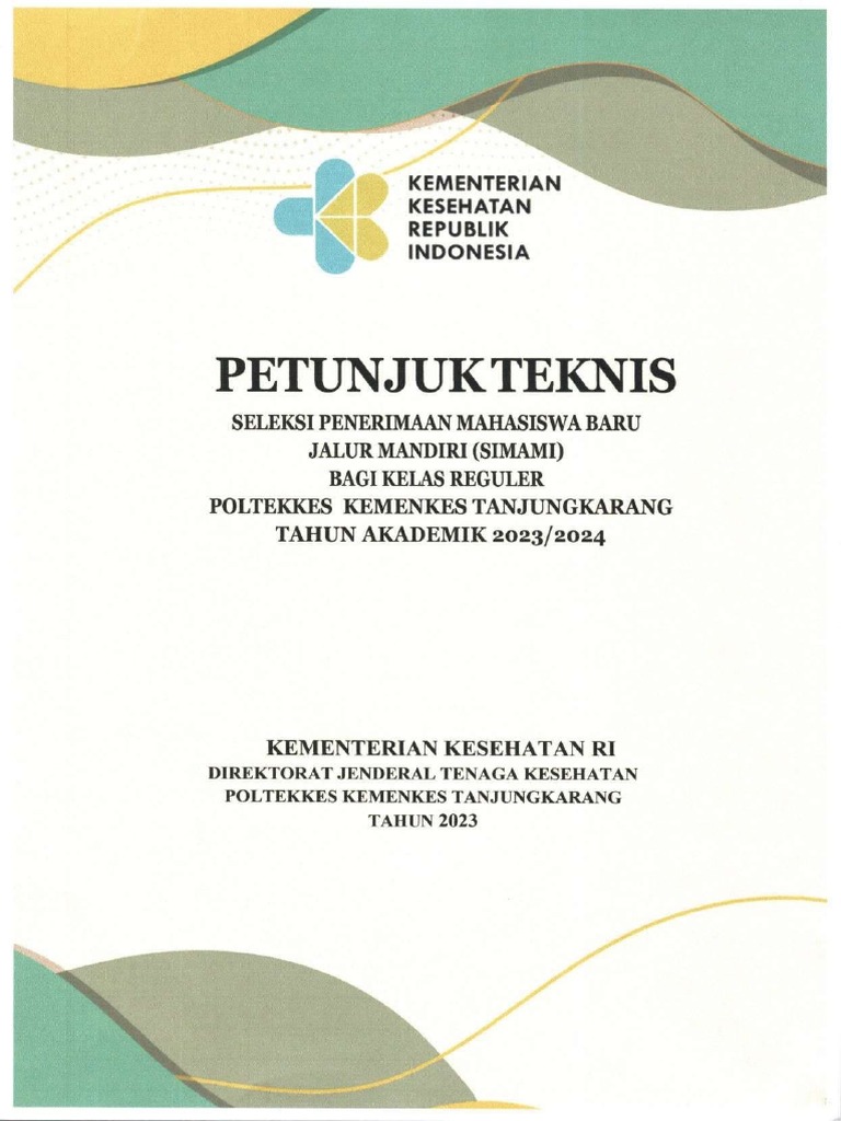 Petunjuk Teknis Simami Bagi Kelas Reguler Poltekkes Kemenkes Tanjungkaarang Ta 2023 2024 ...