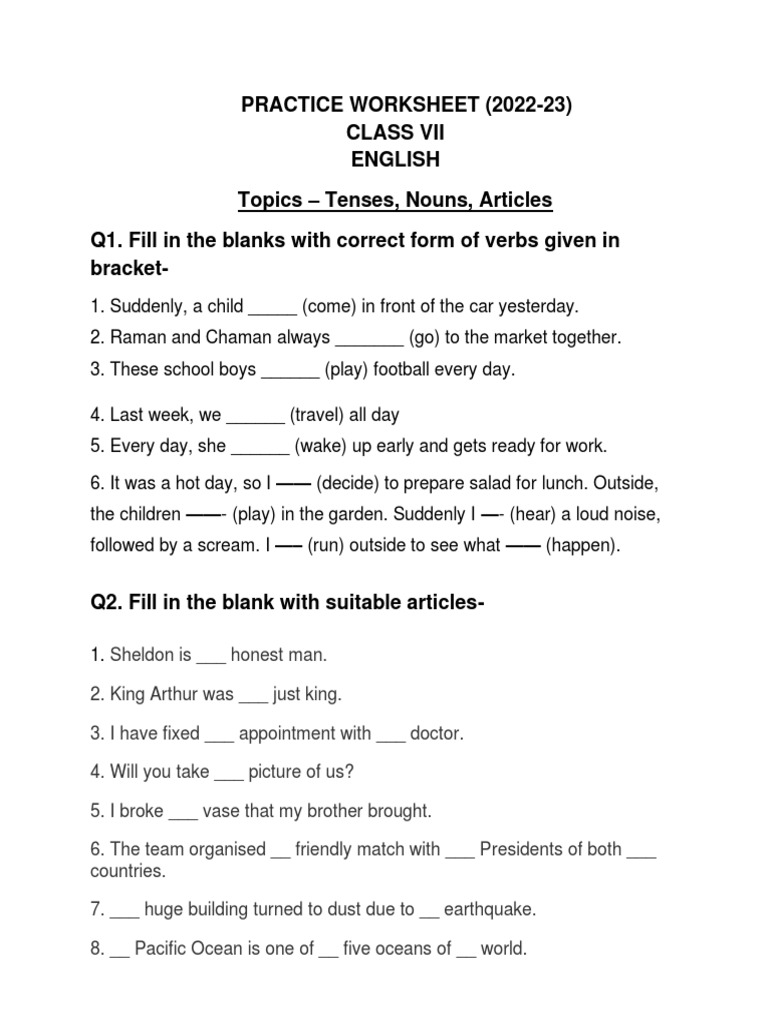 PW Class 7 | PDF | Foreign Language Studies | Teaching Methods & Materials