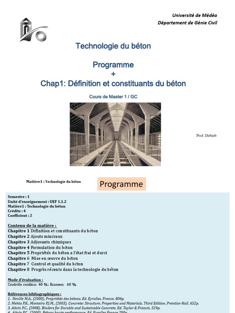 Définition et Constituants du Béton | PDF | Béton | Mortier (matériau)