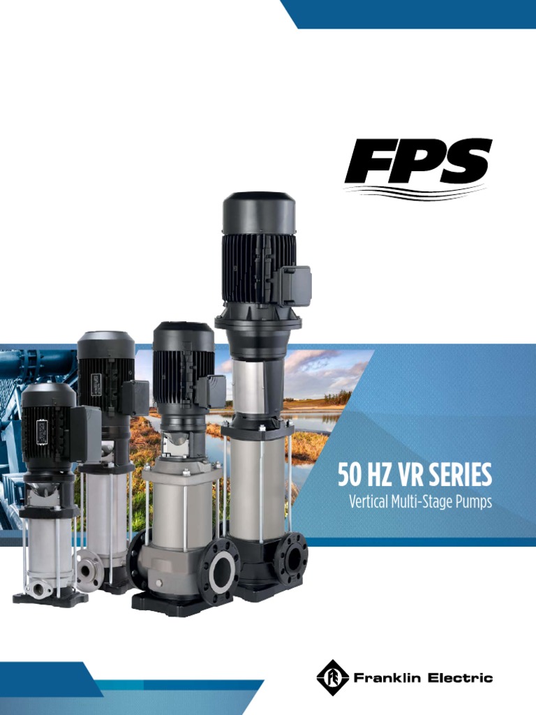 Brosur Pompa Vertical Multistage Franklin Type VR | PDF | Pump | Electrical Engineering