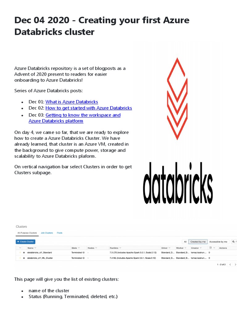 Data Bricks Notes | PDF