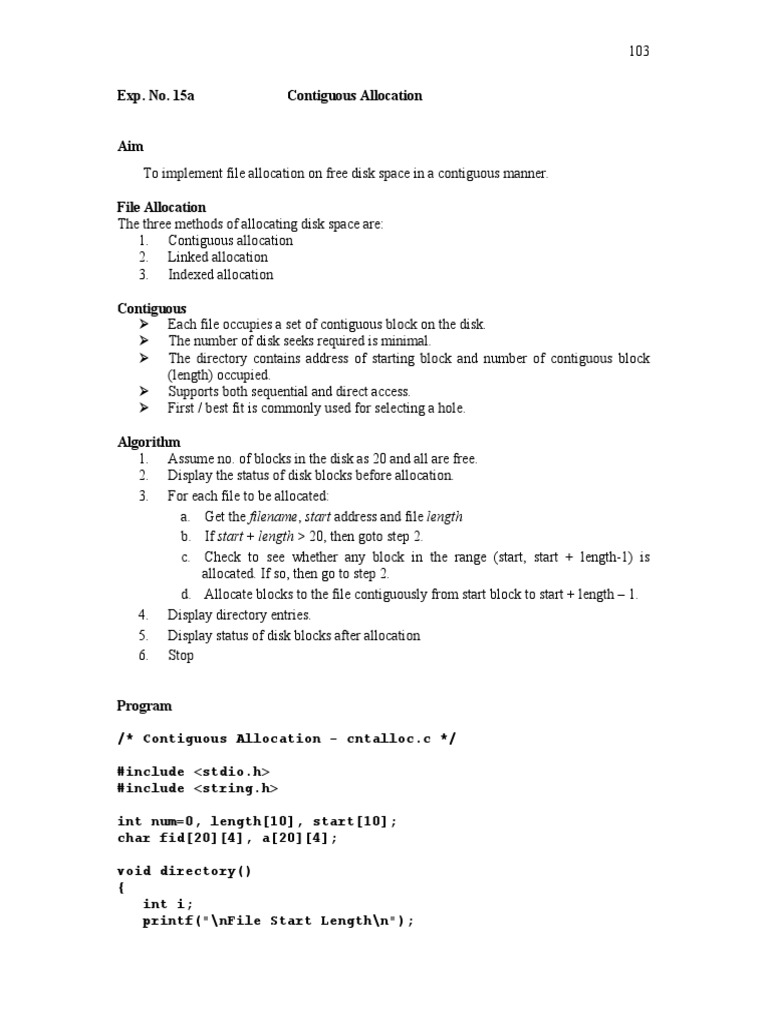 File Allocation Strategies | PDF