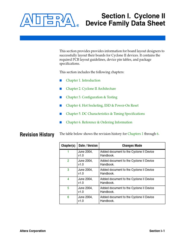 PDF CycloneII Datasheet | PDF | Input/Output | Logic Gate PDF CycloneII Datasheet | PDF | Input/Output | Logic Gate
