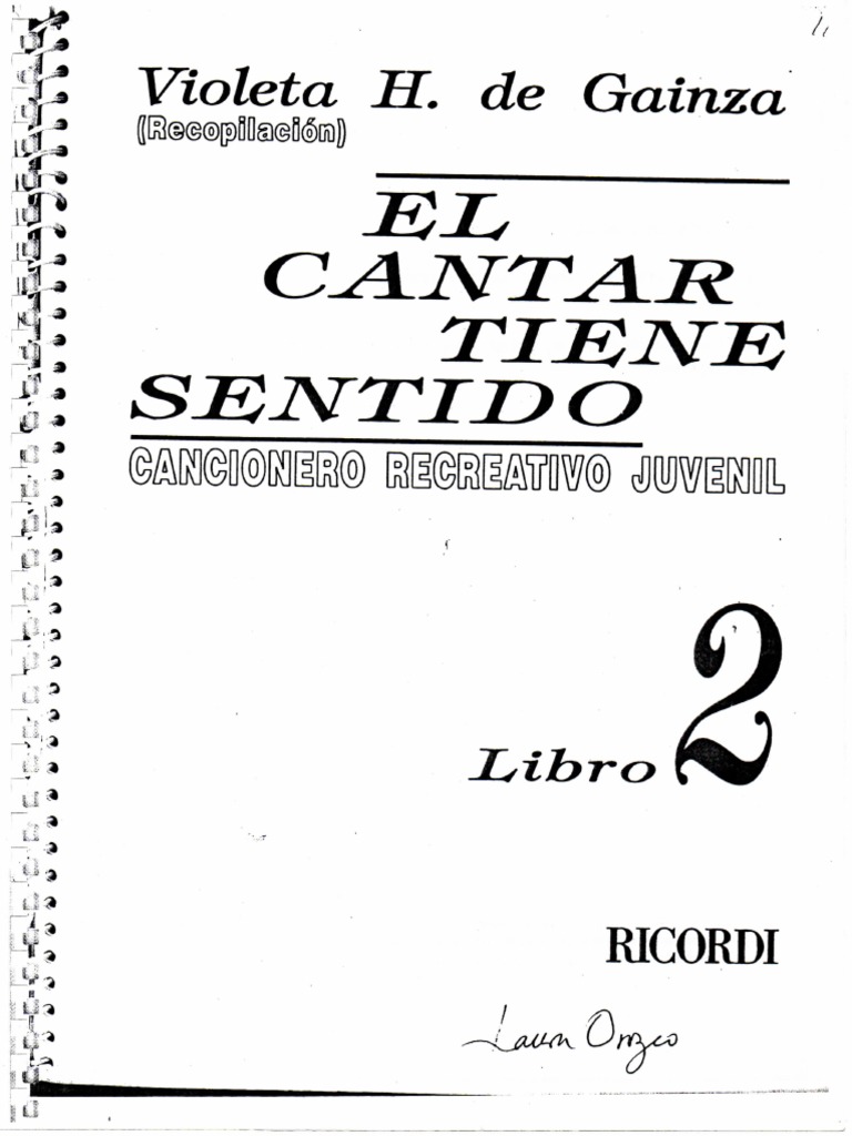 El Cantar Tiene Sentido Libro 2 | PDF