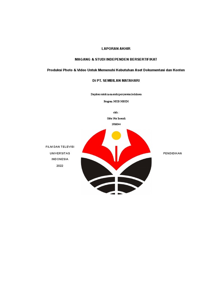Laporan Akhir - (Magang - Studi Independent) - (Gifar Nur Insandi ...