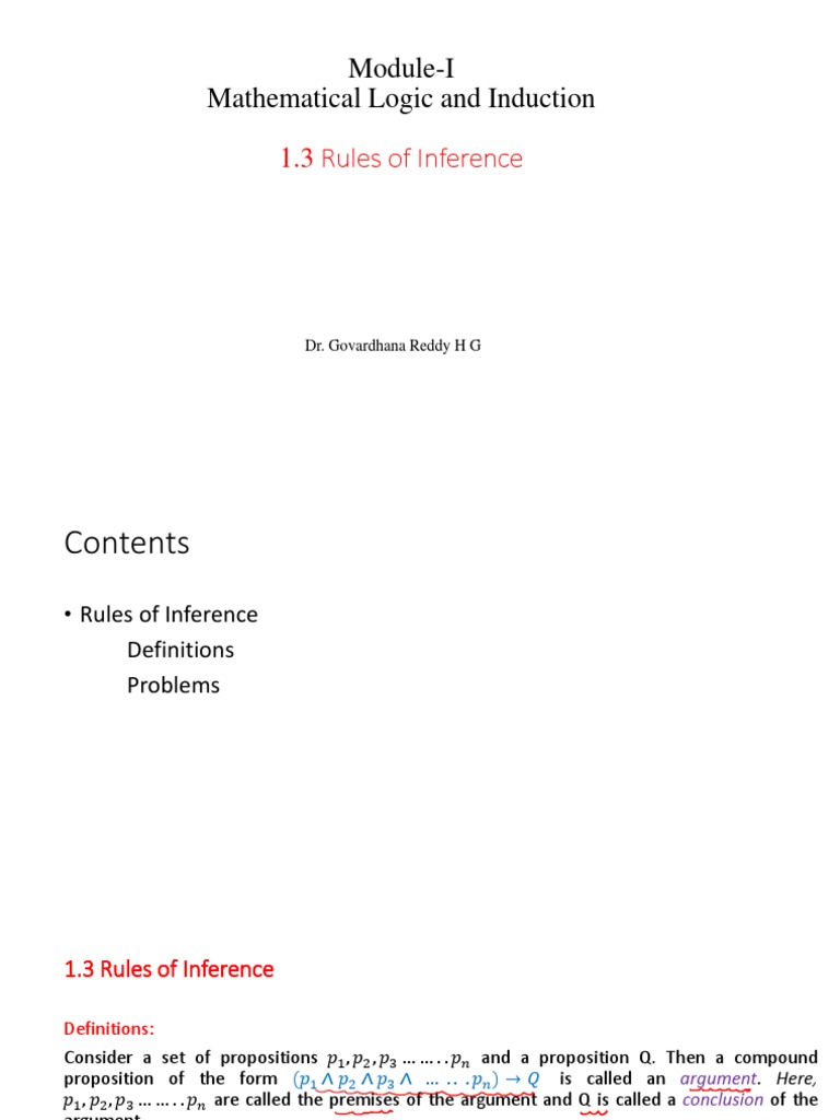 1.3-Rules of Inference | PDF