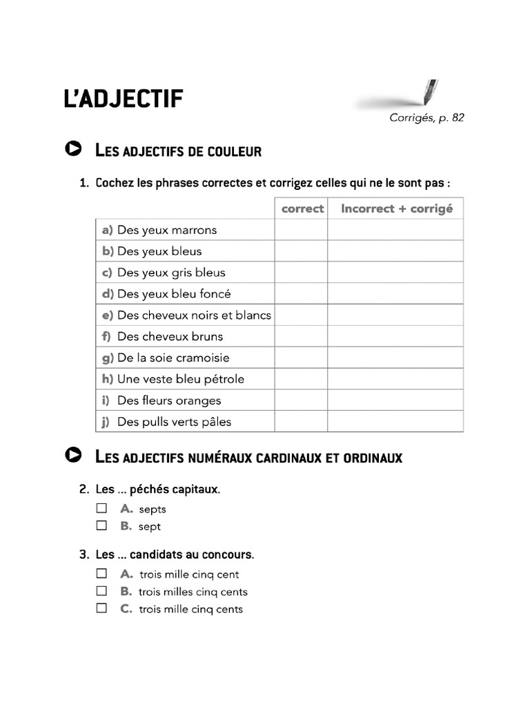0 L Adjectif Et l Adverbe | PDF