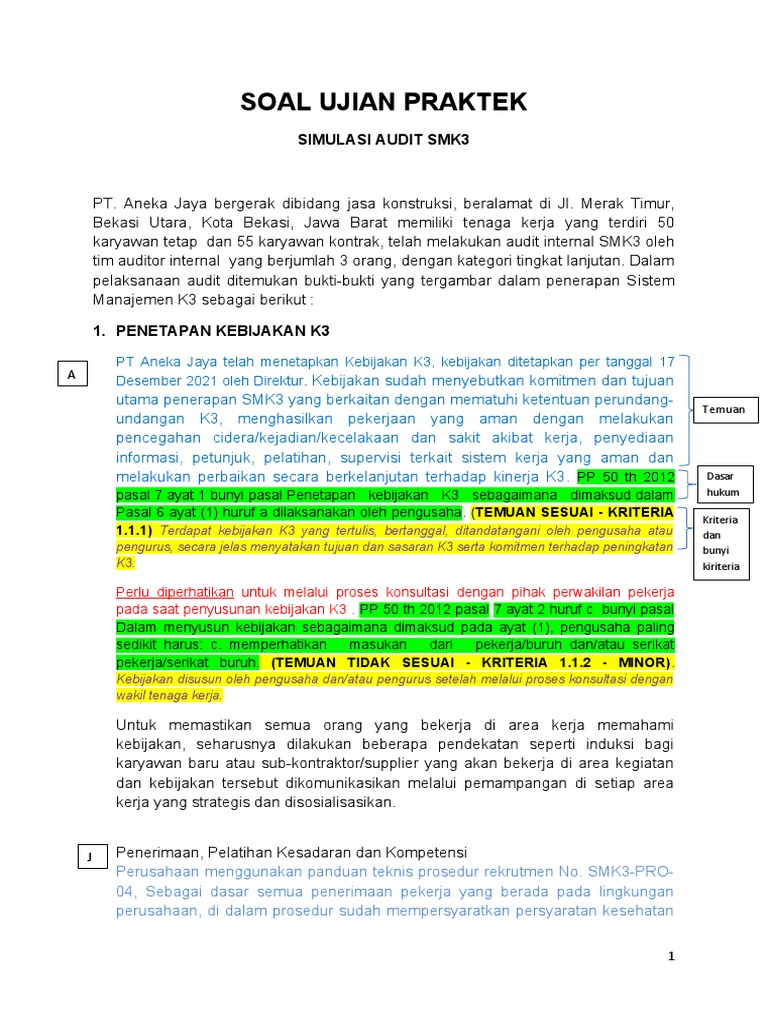 Jawaban Simulasi Audit | PDF