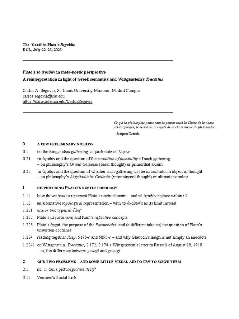Handout | PDF | Plato | Logic Handout | PDF | Plato | Logic