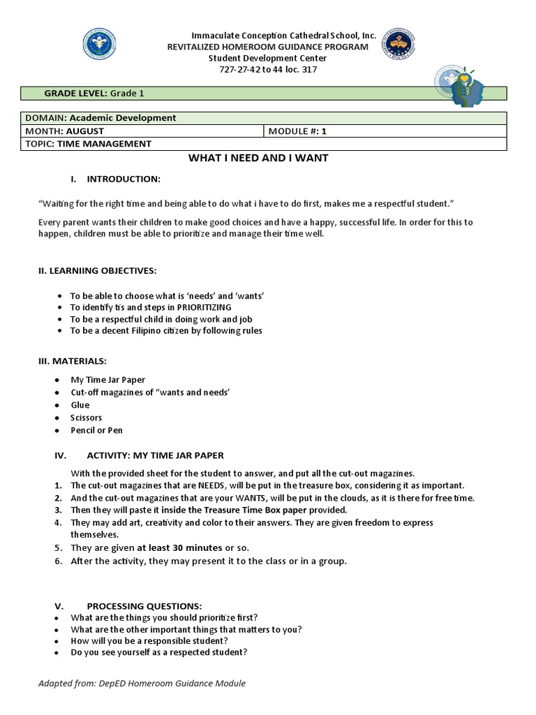 Grade 1 RHGP Module 2023 | PDF | Empathy | Learning