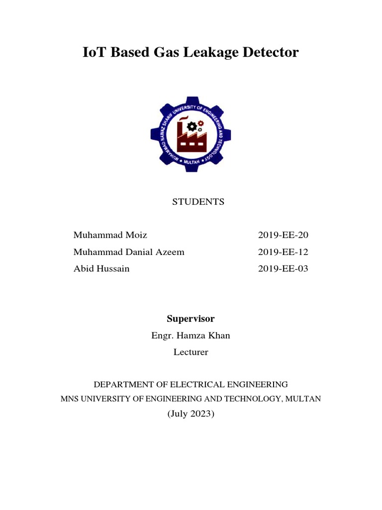(Final Copy) Updated IoT Based Gas Leakage Detector | PDF | Science & Mathematics | Technology ...