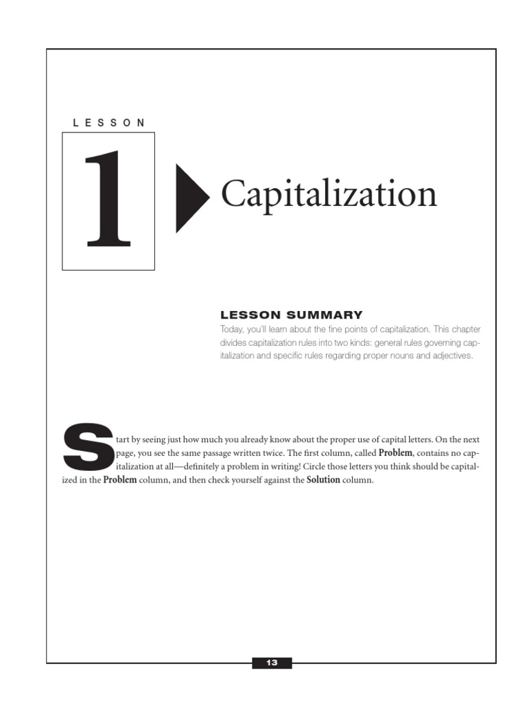 Capitalization Rules and Practice | PDF | Question | Adjective