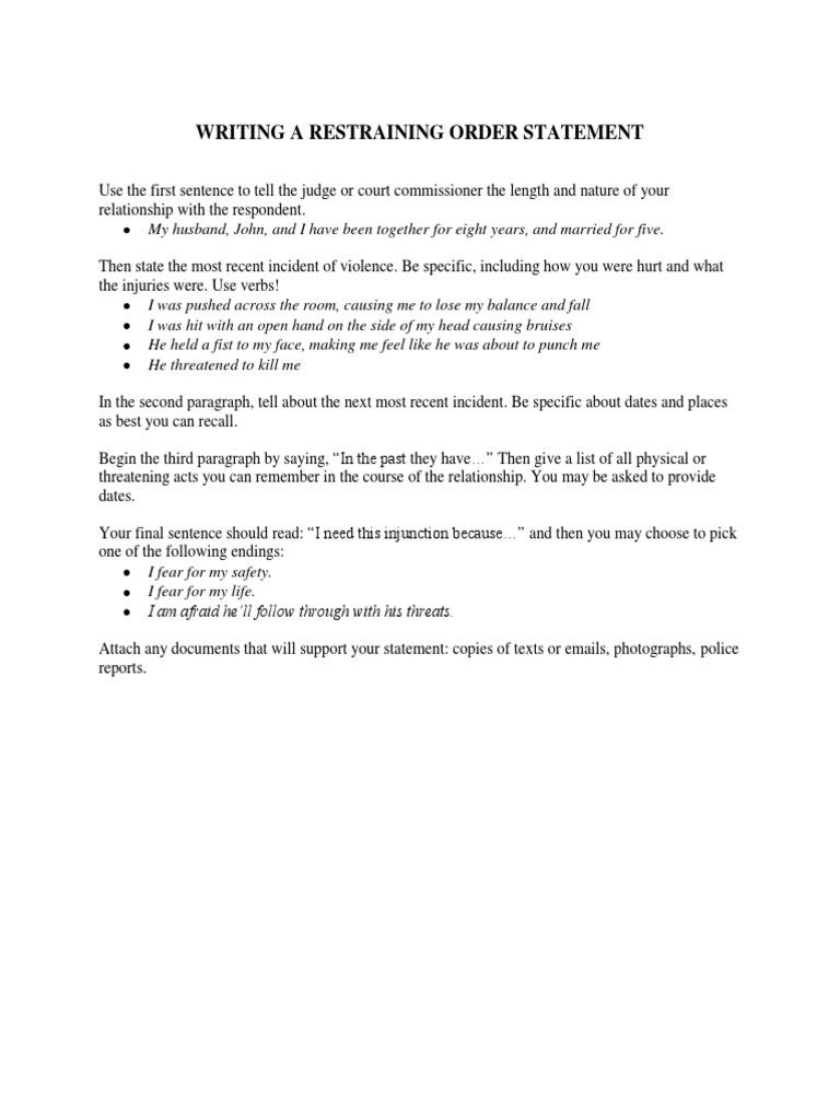 Tips For Writing A Statement | PDF