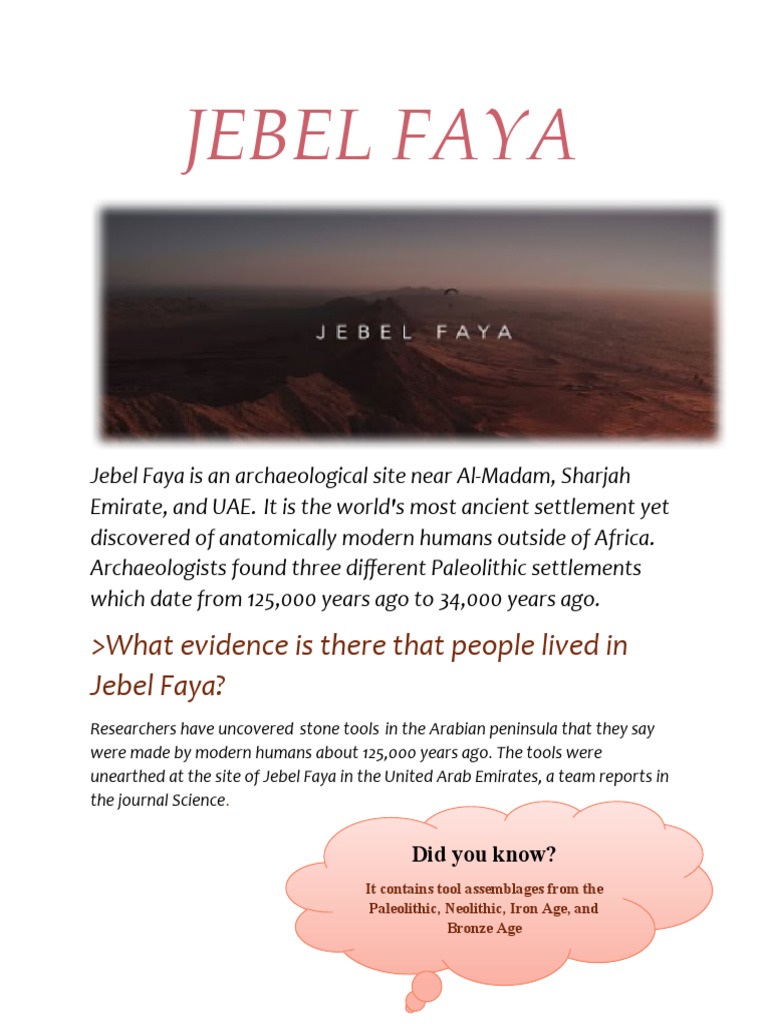 Jebel Faya | PDF