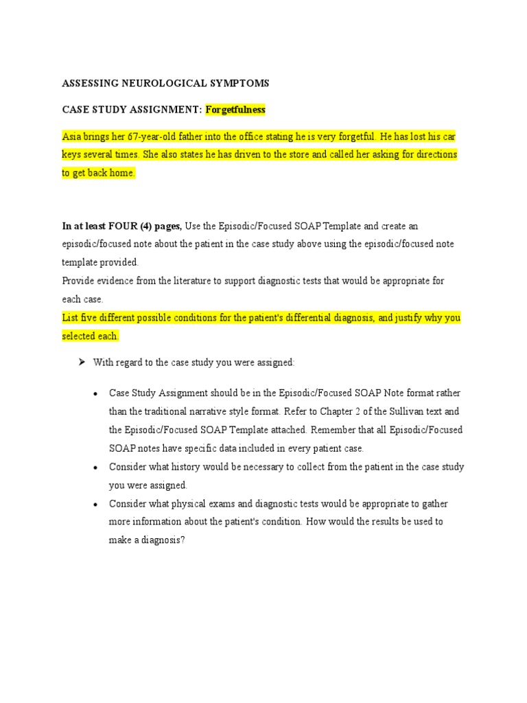 Medical Student Case Study | PDF | Physical Examination | Neurology