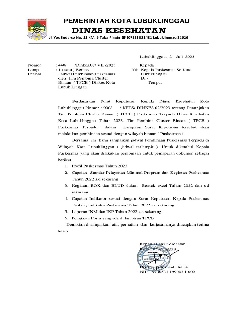 Jadwal TPCB 2023 | PDF