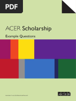ACER Hast Sample Question Booklet 2023 | PDF | Thought | Reading ...