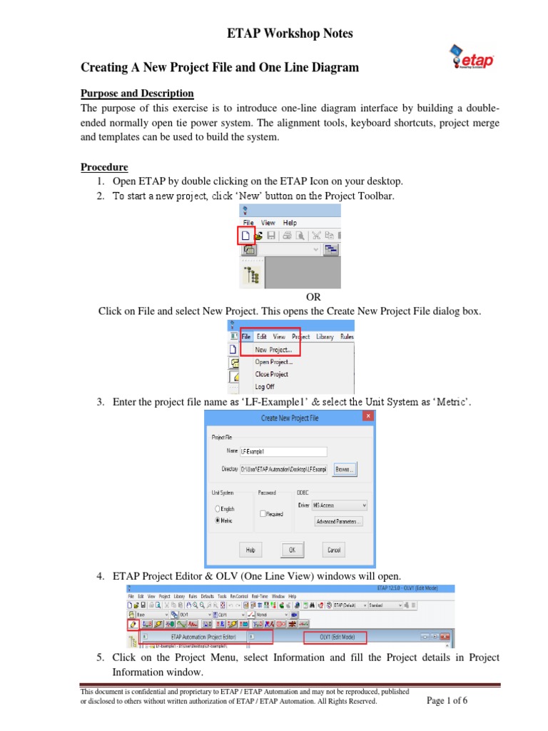 New Project File & One Line Diagram | PDF | Computers | Technology ...