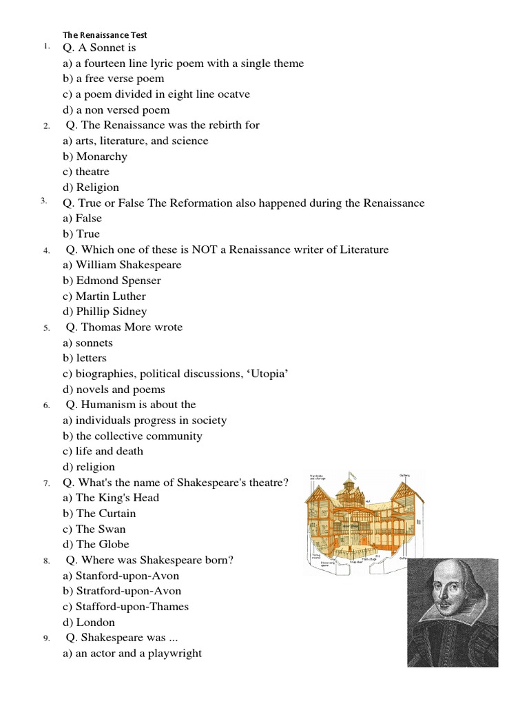 Renaissance Test Questions & Answers | PDF