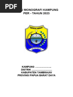Format Monografi Desa Lengkap PDF | PDF