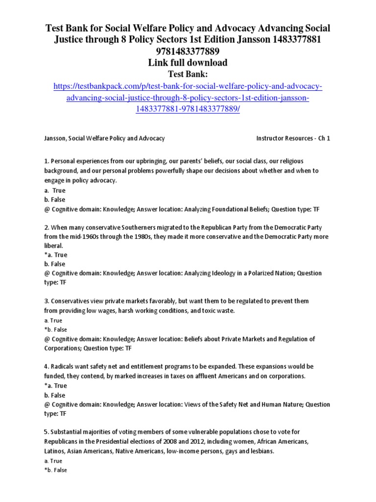 Social Welfare Policy and Advocacy Advancing Social Justice Through ...