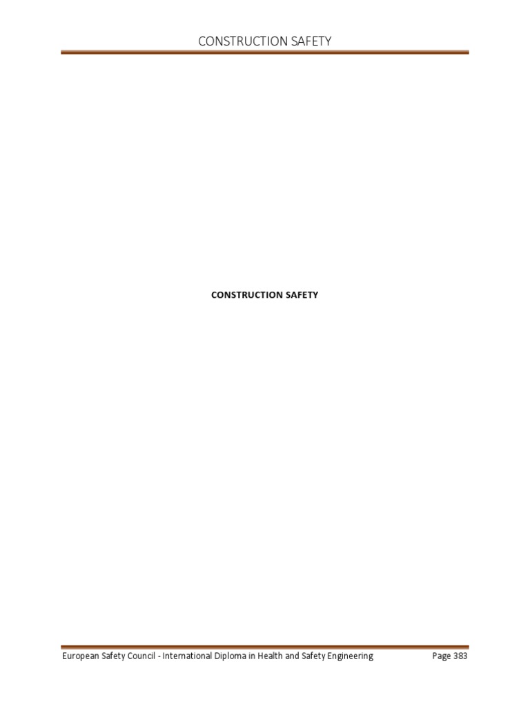 Chapter 7- Construction Safety | PDF | Scaffolding | Occupational Safety And Health