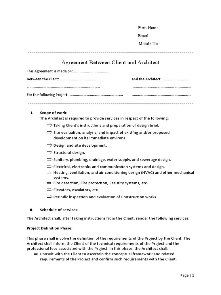 Architect-Client Agreement Guide | PDF | Architect | Business