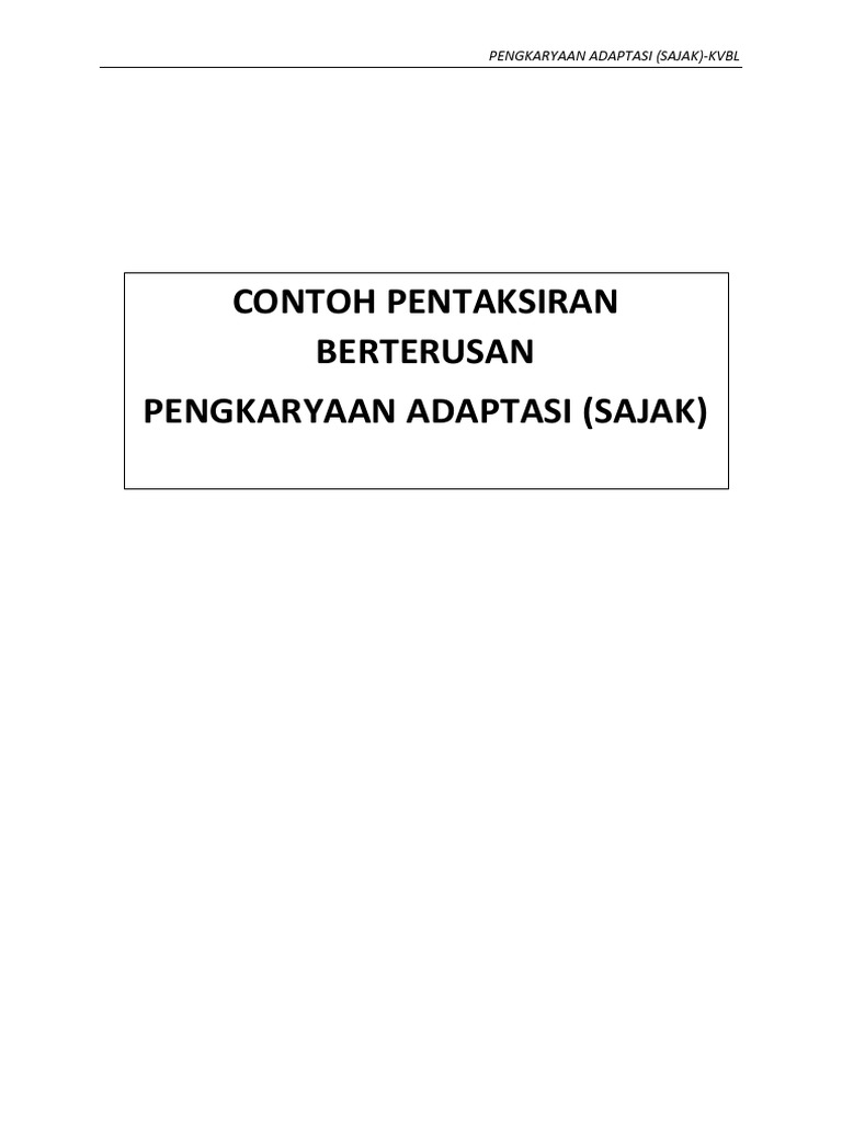 Contoh PB Pengkaryaan Adaptasi Sajak | PDF | Kajian Bahasa Asing ...