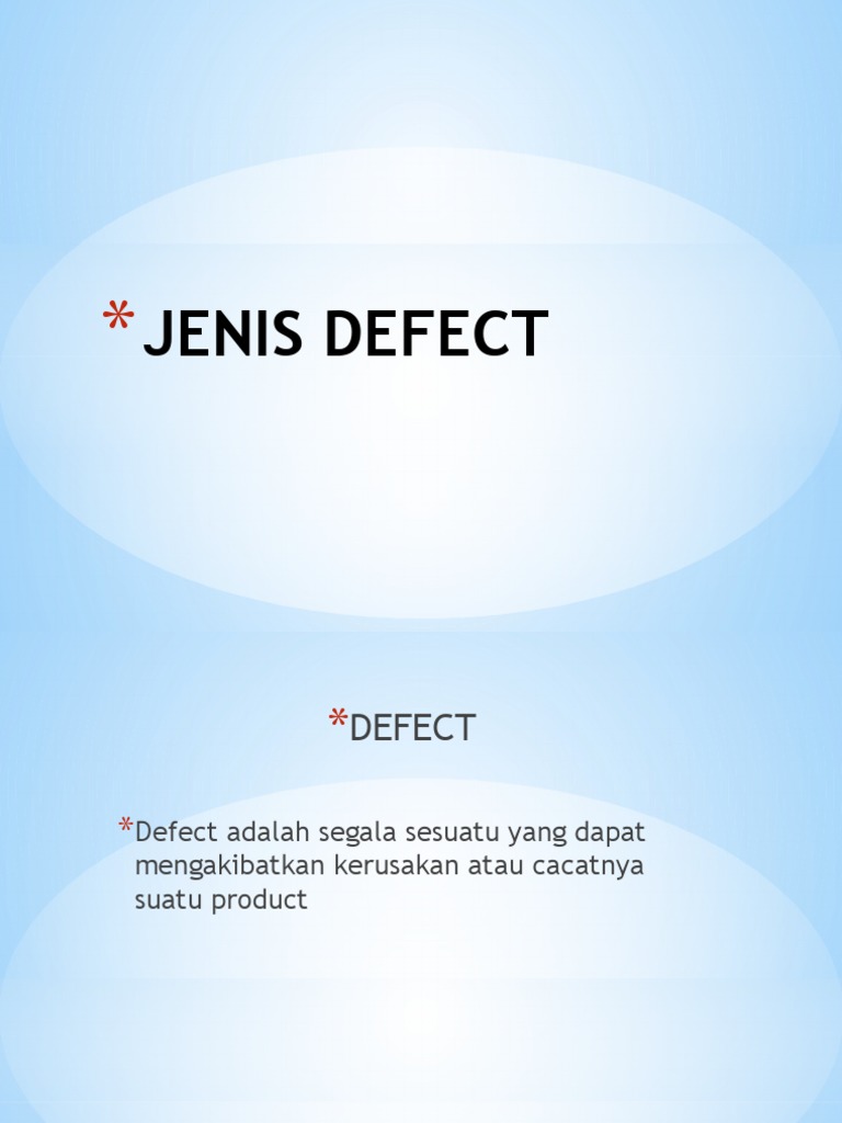 Jenis Defect | PDF