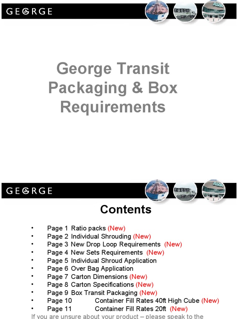 Transit Packaging Communication 30th March 2010 Latest Version | PDF ...