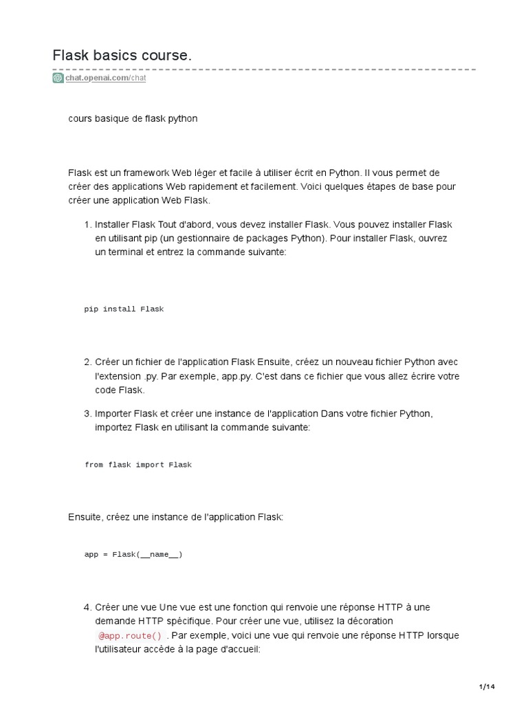 Flask basics course | PDF