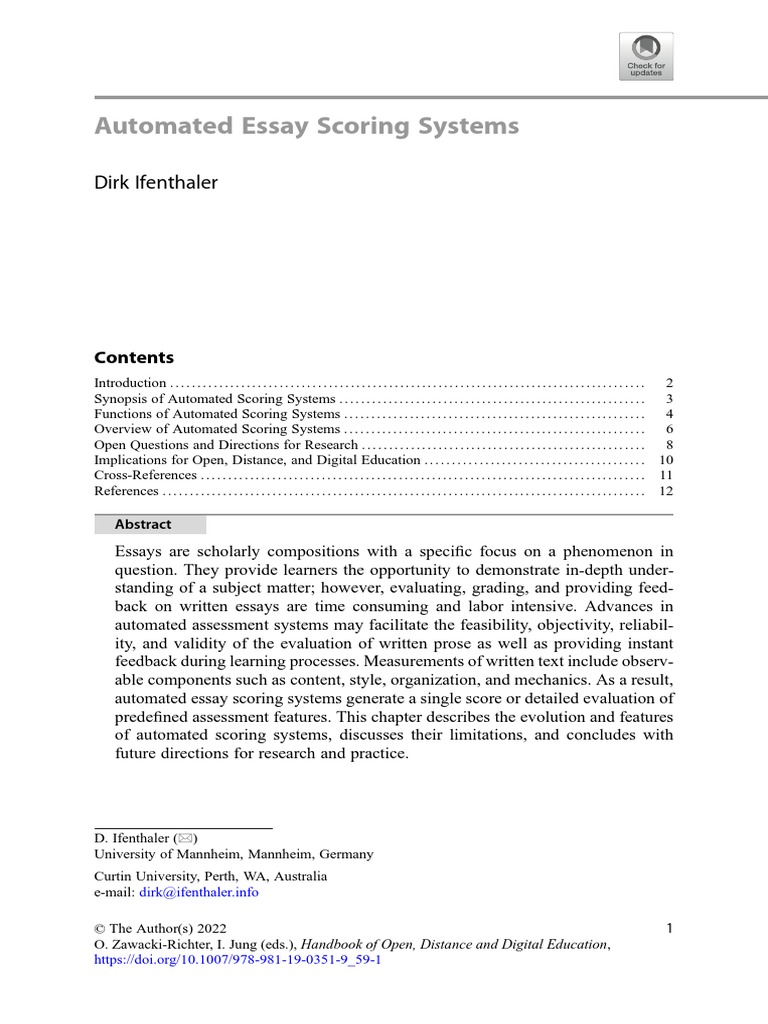 2022.xx.xx-Automated Essay Scoring Systems | PDF