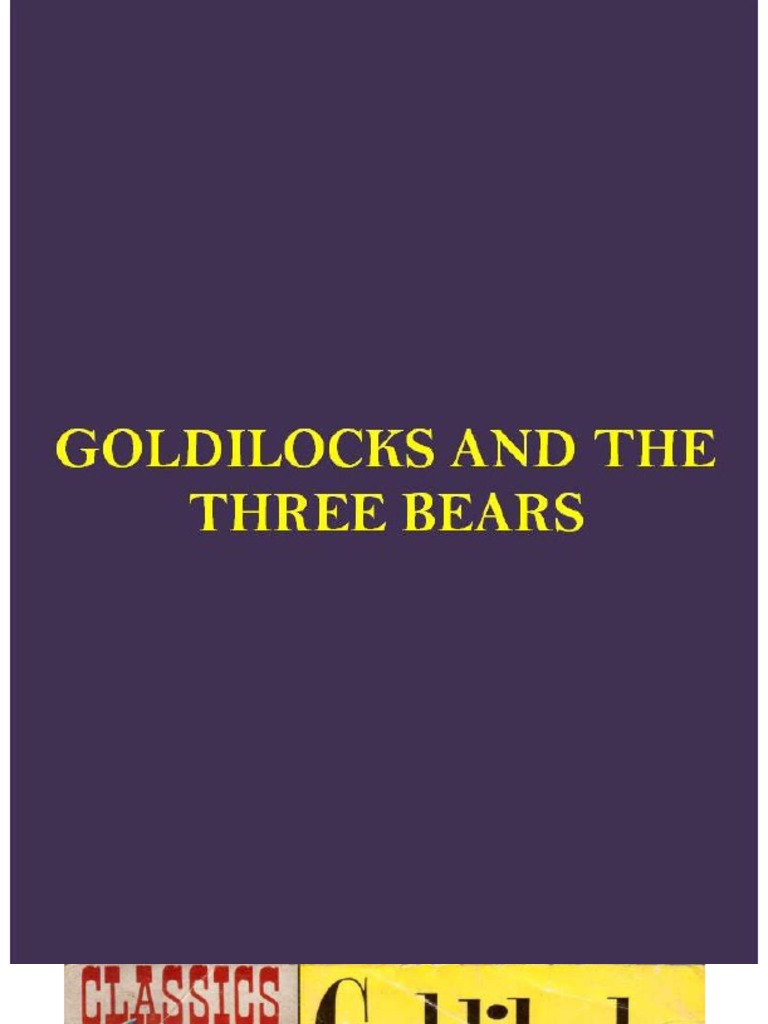 Goldilocks and The Three Bears | PDF
