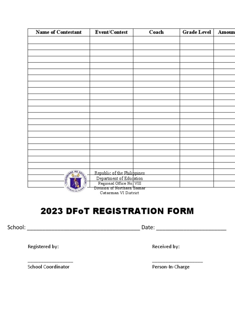 Registration Form | PDF | Finance & Money Management