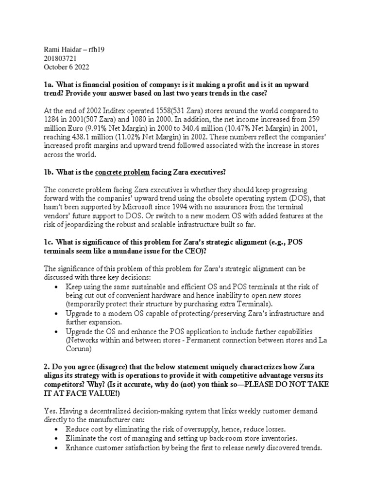 Zara Case Study | PDF