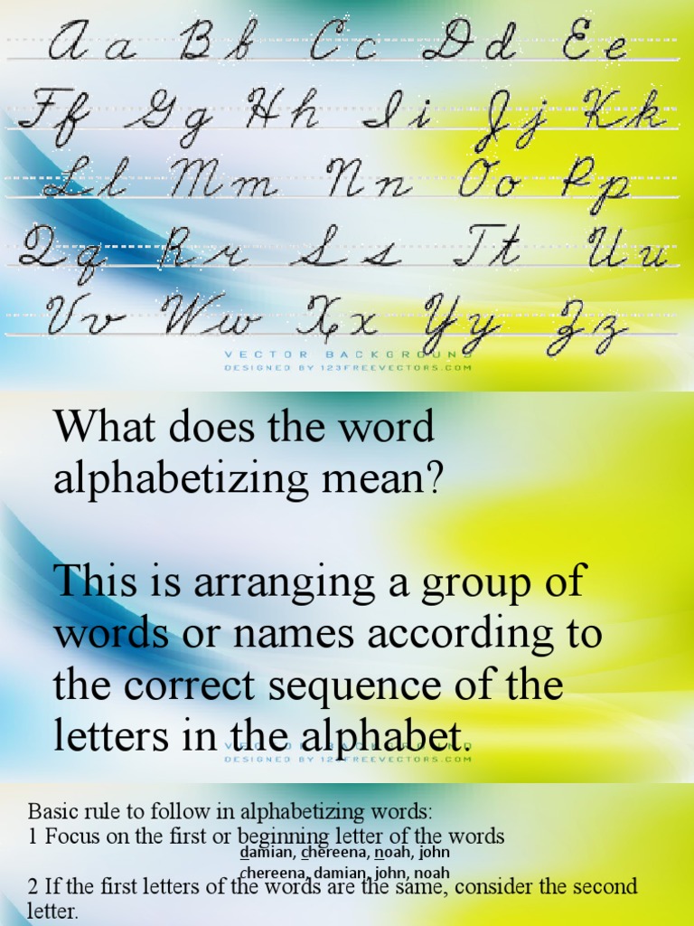 Understanding Alphabetizing Rules | PDF